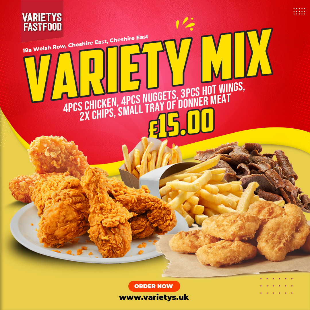 Varietys Nantwich Menu Chesire | A Tapestry of Tastes for Every Palate ...